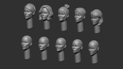 Firma49 F038-72 Female Heads (10pcs)
