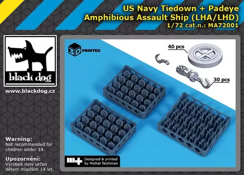 Black Dog MA72001 US NAVY tiedown + padaye (LHA/LHD)