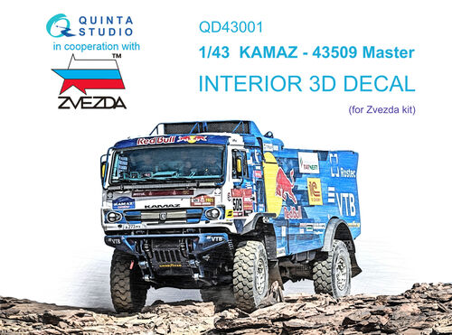 Quinta Studio QD43001 KAMAZ-43509 Master - 3D-Printed & Coloured Interior (for Zvezda kits)