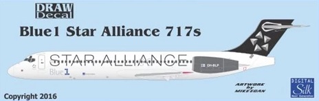 Draw Decal 44-DC9-29 Boeing 717 - Blue1 Star Alliance