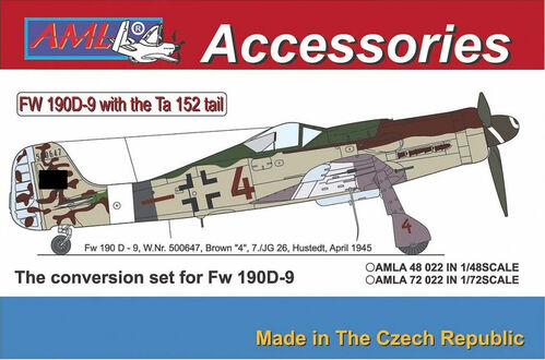 AML A72022 Focke-Wulf Fw-190 D-9 with the Ta-152 tail (PUR parts + Decals) (designed to be used with Academy and Tamiya kits)