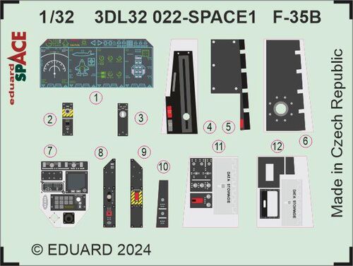 Eduard 3DL32022 F-35B Space Trumpeter