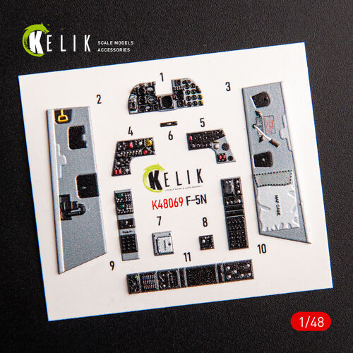 KELIK K48069 F-5N - Interior 3D Decals For AFV Club Kit