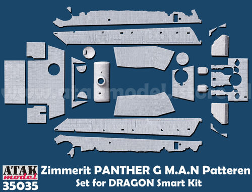 Atak Model 35035 Zimmerit Panther G - MAN Pattern (for Dragon kits)