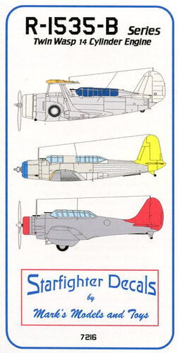 Starfighter Decals R7216 Pratt & Whitney R-1535-B Series Twin Wasp Radial Engine