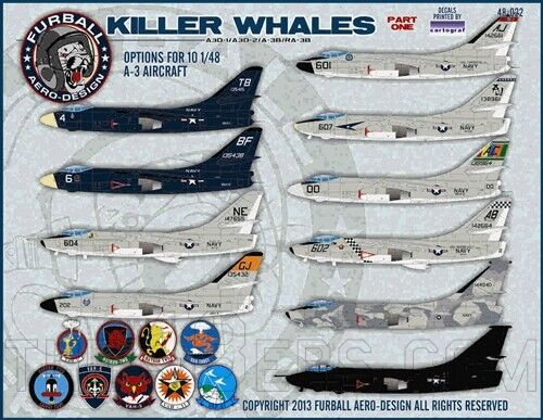 Furball Aero-Design 48022 Douglas A-3D-2 Skywarrior 'Killer Whales' (10 schemes)