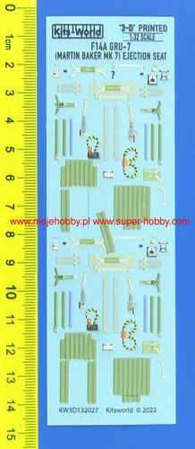 Kits World 3D132027 F-14A Tomcat Ejection Seat GRU-7 belts and cushions (for Hasegawa, Tamiya and Trumpeter kits)