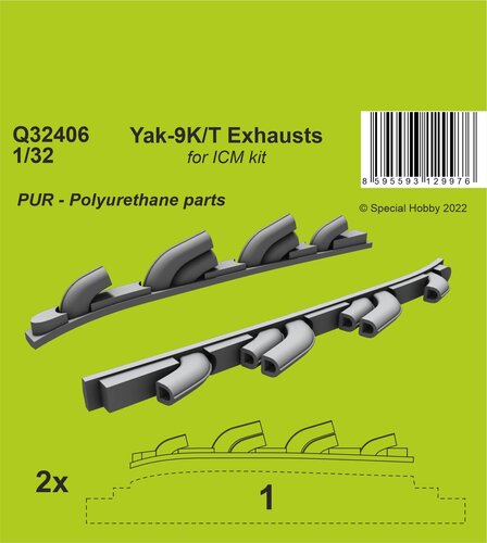 CMK Q32406 Yak-9T Exhausts