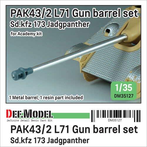 DEF Model DM35127 WWII German Jagdpanther PAK43/2 L71 gun for Academy kit