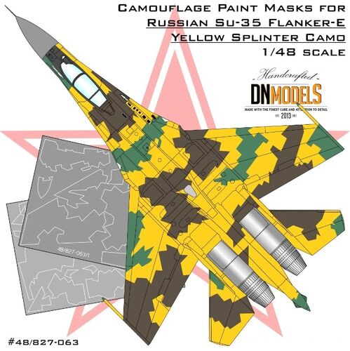 DN Models 48-827-063 Su-35 Flanker-E Splinter Camouflage Paint Masks