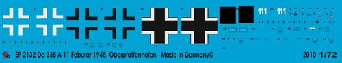 Peddinghaus-Decals 2132 Do 335 A-11 February 1945, Oberpfaffenhofen
