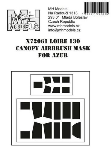 MH Models X72061 Loire 130 canopy airbrush mask AZUR
