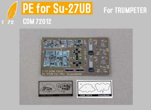 DISCONTINUED Dream Model CDM72012 Cockpit PE for SU-27UB (TRUMPETER)