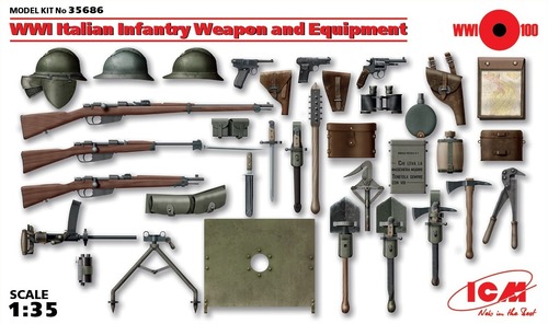 ICM 35686 WWI Italian Infantry Weapon and Equipment