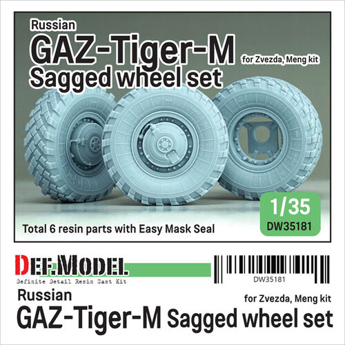 DEF Model DW35181 Russian GAZ Tigr-M - Sagged Wheel Set (for Zvezda and Meng Kits)