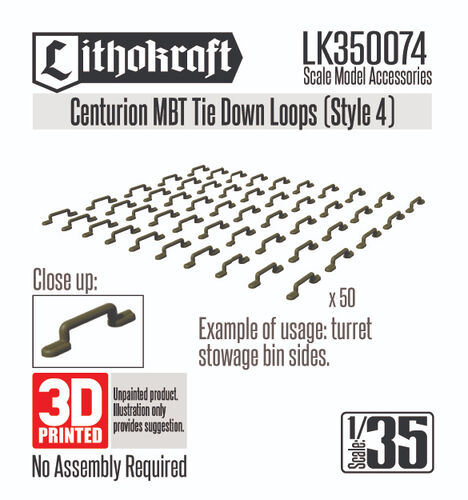 Lithokraft Range 350074 Centurion MBT Tie Down Loops (Style 4)