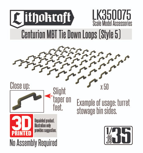 Lithokraft Range 350075 Centurion MBT Tie Down Loops (Style 5)