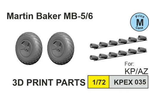 Kovozavody Prostejov KPEX035 Martin Baker MB-5 / MB-6 - Wheels and Exhausts