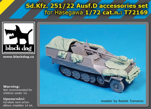 Black Dog T72169 Sd.Kfz. 251/22 Ausf.D Accessories Set (For Hasegawa)