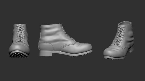 Firma49 F002a-16 German Military WWII Boots Low