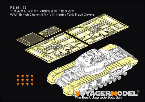 VoyagerModel.Co.Ltd PE351176 WWII British Churchill Mk.VII Infantry Tank Track Covers (For AFV Club 35324)