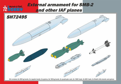 Special Hobby 72495 External Armament For SMB-2 And Other IAF Planes (22 pcs)
