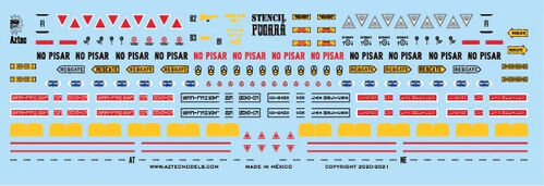 Aztec S48003 F.M.A. IA-58A Pucara - Stencil Data