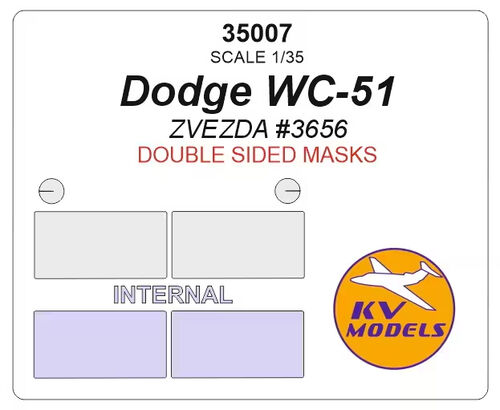 KV Models 35007 Dodge WC-51 (ZVEZDA #3656) - Double Sided