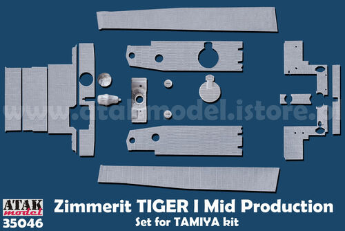 Atak Model 35046 Zimmerit Tiger I Mid Production (for Tamiya kits)