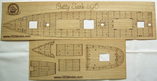HiSModel D083-B Cutty Sark - Beech wooden deck