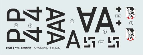 Owl Models DA48015 Do 215 B-9, P4 And AA, General Field Marshal Erwin Rommel