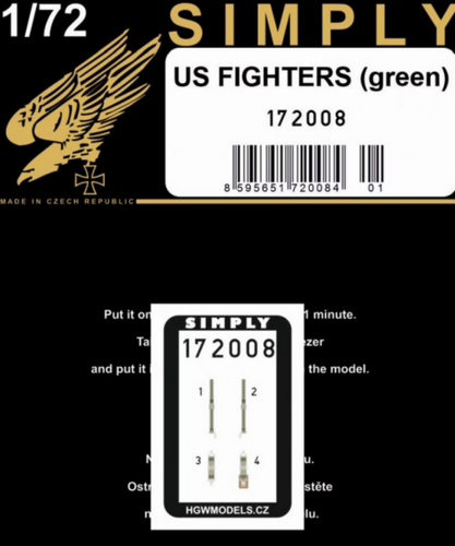 HGW Models 172008 US FIGHTERS green seatbelts