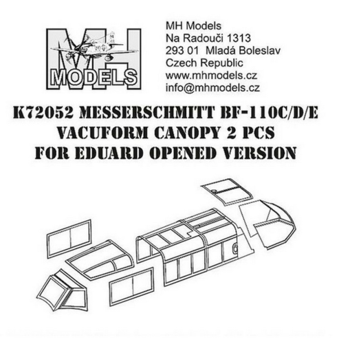 MH Models K72052 Messerschmitt Bf-110C/D/E
