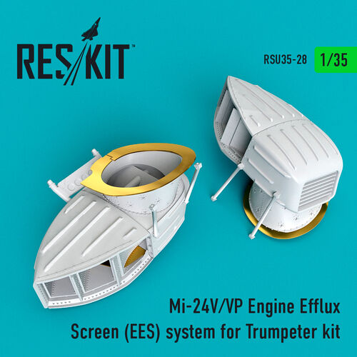 RES/KIT U35-0028 Mi-24V/VP Engine Efflux Screen (EES) system for Trumpeter kit