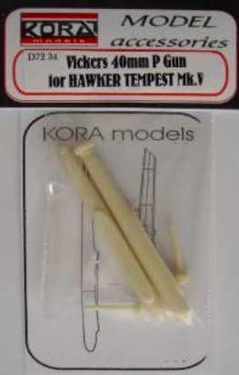 Kora Models D7234 40mm gun for Hawker Tempest wing