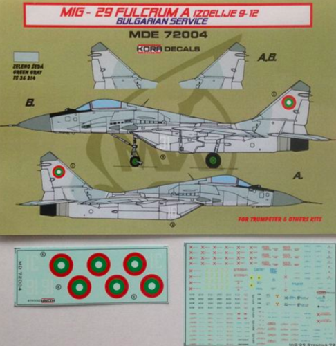 Kora Models MDE72004 MiG-29 Fulcrum A Bulgaria