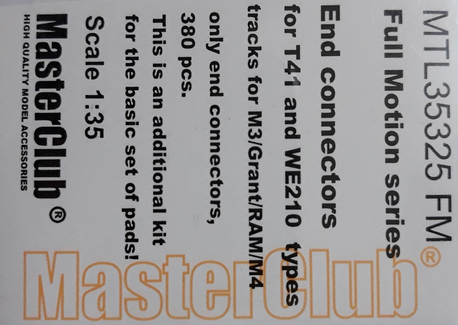 MASTERCLUB MTL-35325FM Full Motion end connectors for M3 Lee/Grant/RAM T41 and WE210 types track