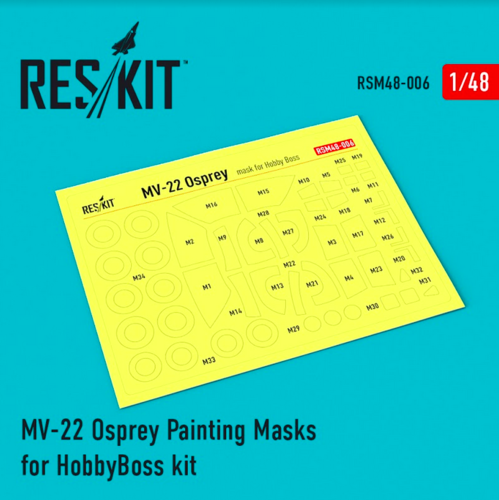 RES/KIT M48-0006 MV-22 Osprey Painting Masks for Hobby Boss kit