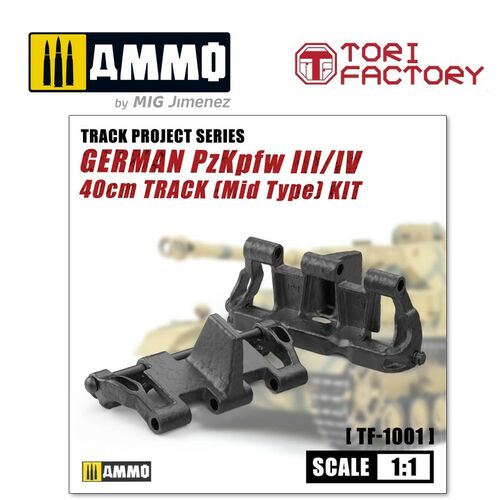 Tori Factory 1001 German Pz.kpfw. III/IV 40cm Track (Mid Type)