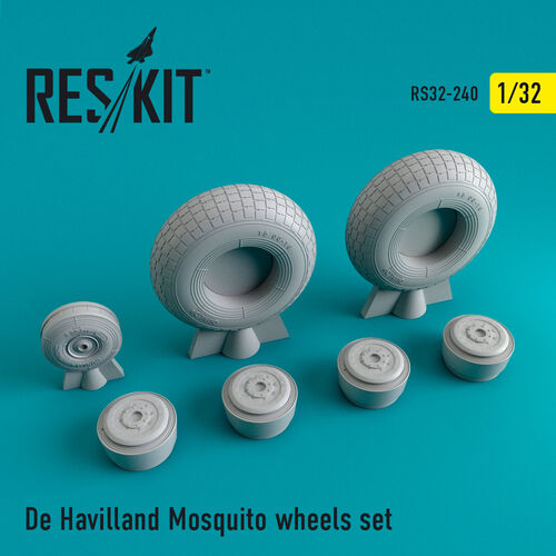 DISCONTINUED RES/KIT 32-0240 De Havilland Mosquito wheels set