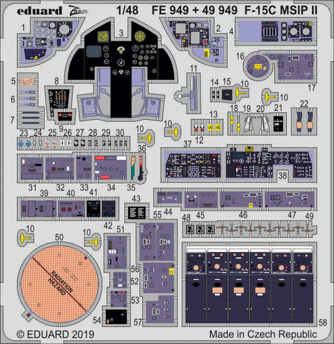 Eduard 49949 F-15C MSIP II interior Great Wall Hobby