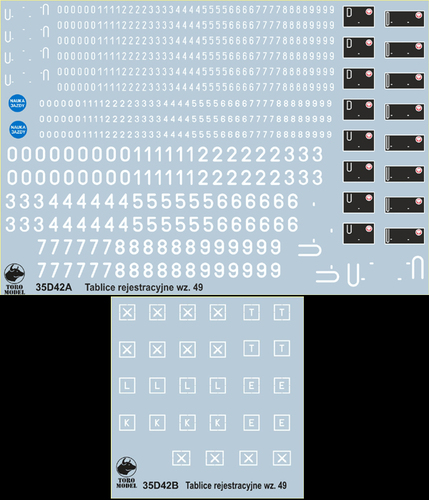 Toro Model 35D42 Tab. rej. wz.46 i oznaczenia WP