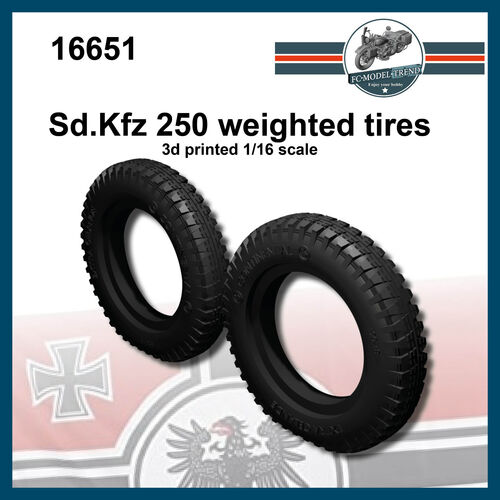 FC ModelTrend 16651 Sd.Kfz 250 - Weighted Tires (3D-printed)