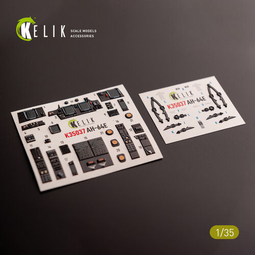 KELIK K35037 AH-64E Apache Interior 3D Decals For Takom Kit