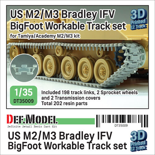 DEF Model DT35009 US M2/M3 Bradley IFV BigFoot Workable Track Set (For Tamiya/Academy Kit)