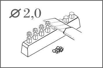 CMK K006 Bolt with hexagonal head 2,0 mm (44 pcs)