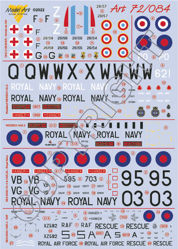 Model Art 72084 Falkland Islands Helicopters Decals