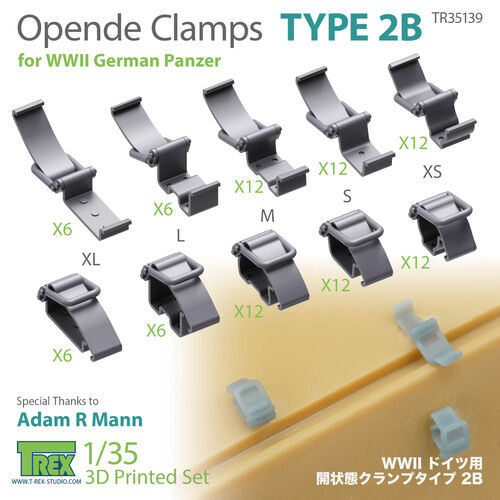 T-Rex Studio 35139 Opened Clamps Type 2B For WWII German Panzer
