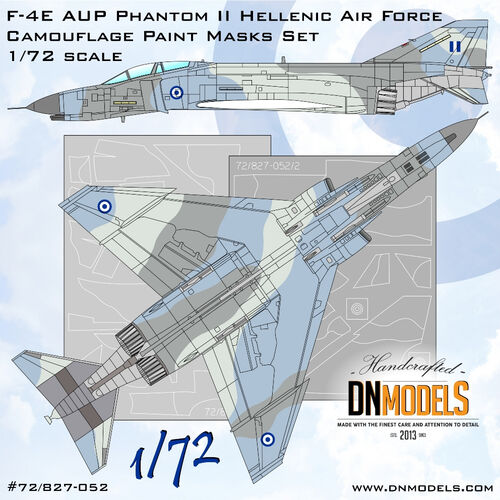 DN Models 72-827-052 F-4E AUP Phantom II Hellenic Air Force Camouflage Paint Masks Set