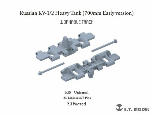 ET Model P35-050 Russian Heavy Tank KV-1 / KV-2 Early version - 700mm Workable Track